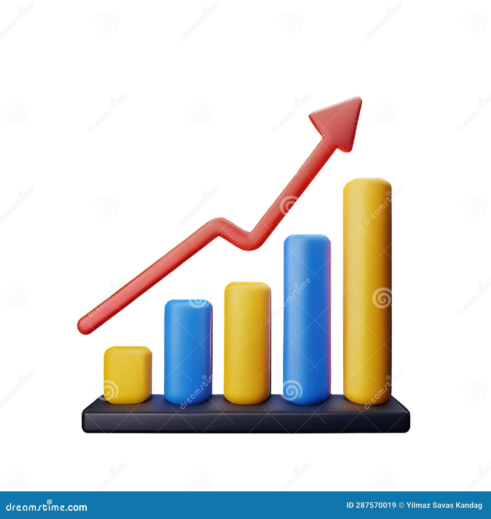 Business Graph on a White Background. Stock Image - Image of index ...