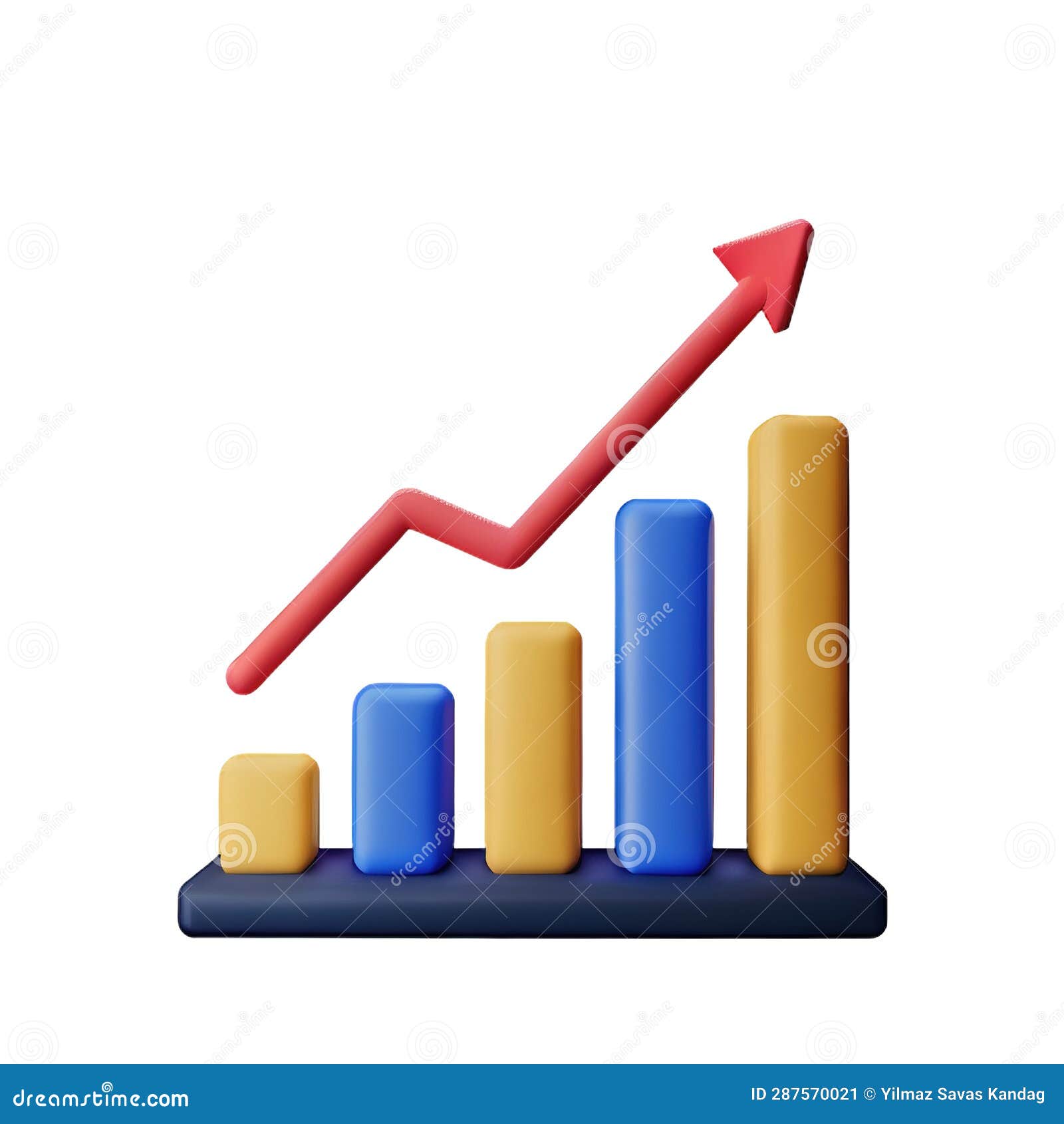 Business Graph on a White Background. Stock Illustration - Illustration ...