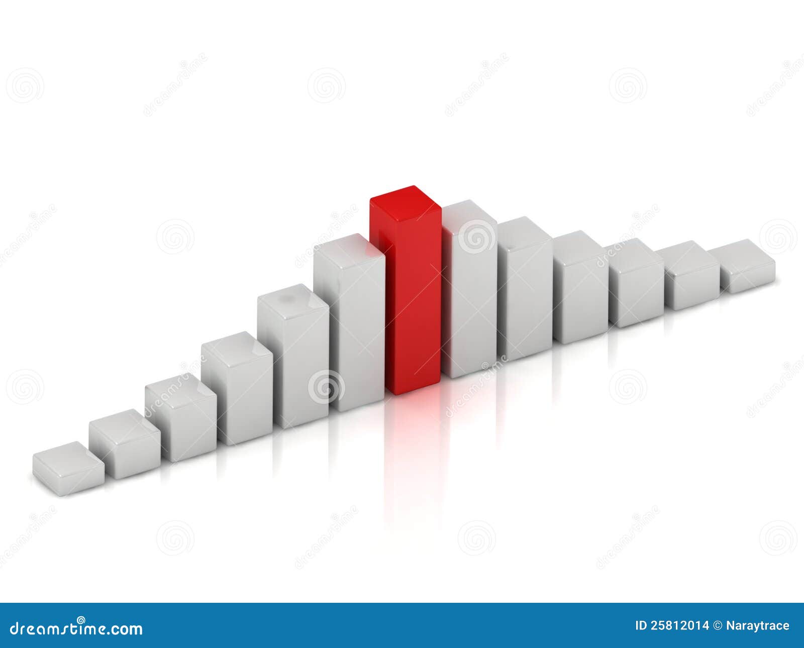 Business Graph of White Bars and Red Bar Stock Illustration ...