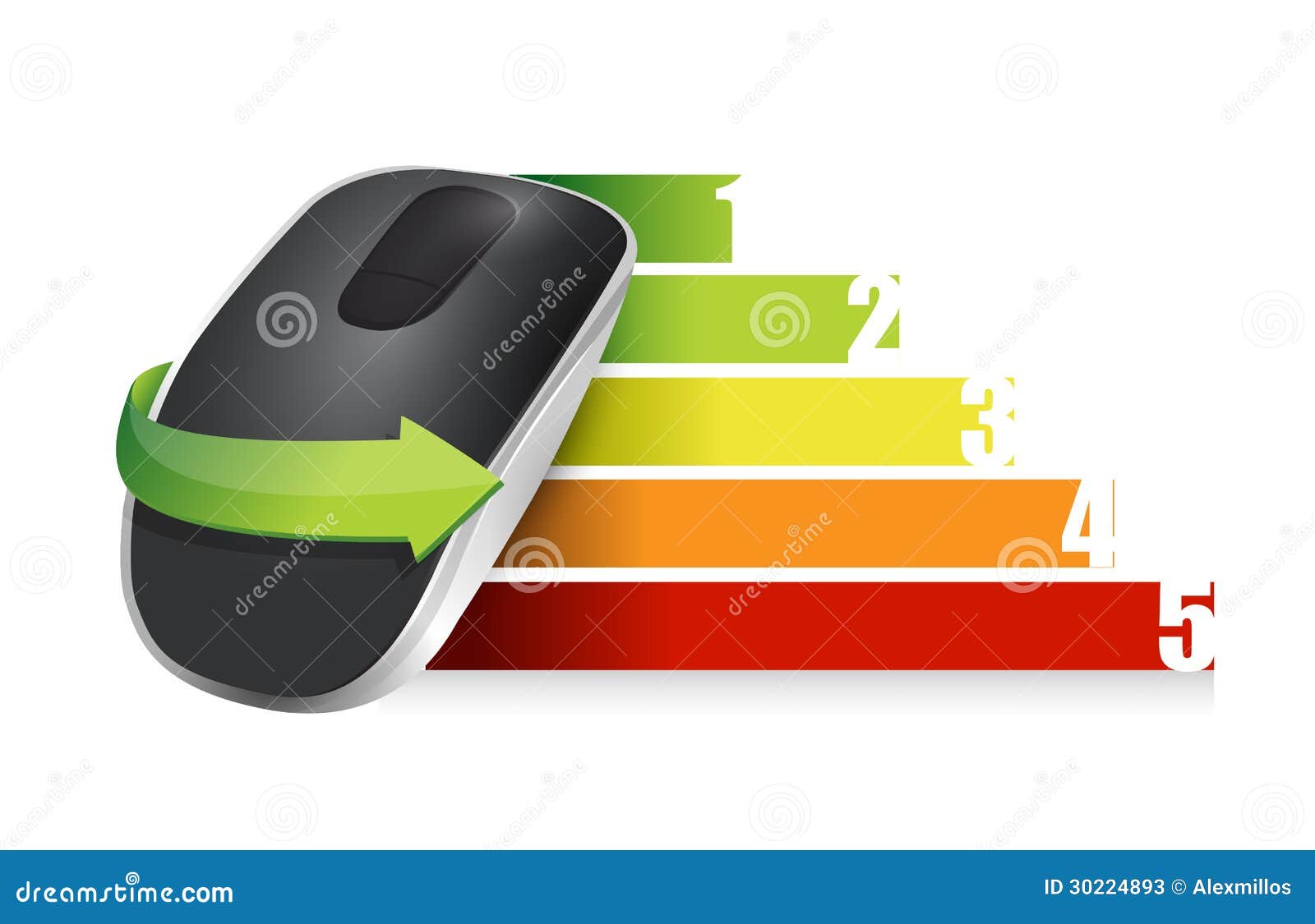 Business Graph and Wireless Computer Mouse Stock Illustration ...
