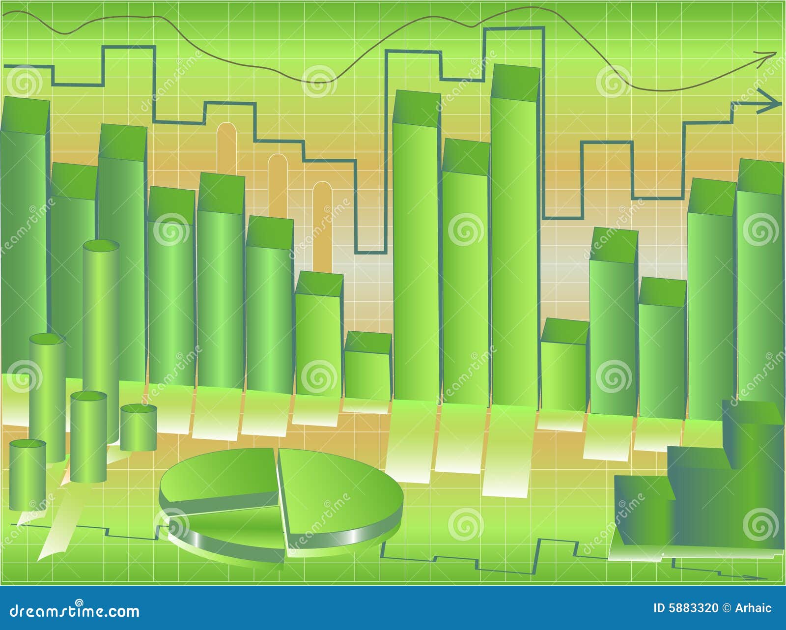Business graphics stock vector. Illustration of built - 5883320