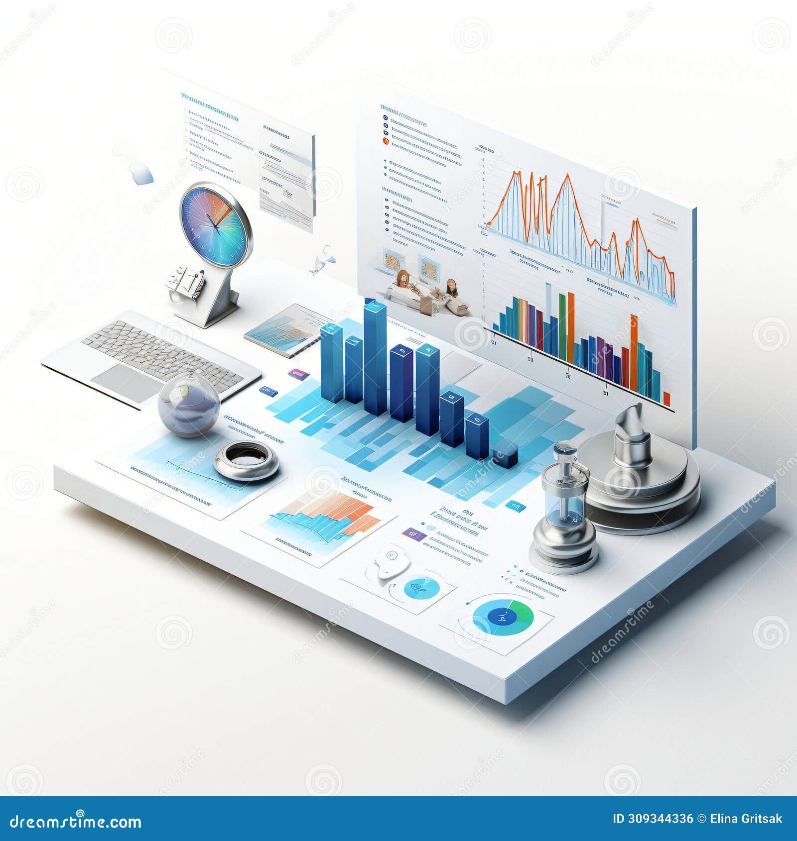 Business Graphics, Data Graph Diagram, Growth Financial Graphic, Stock ...