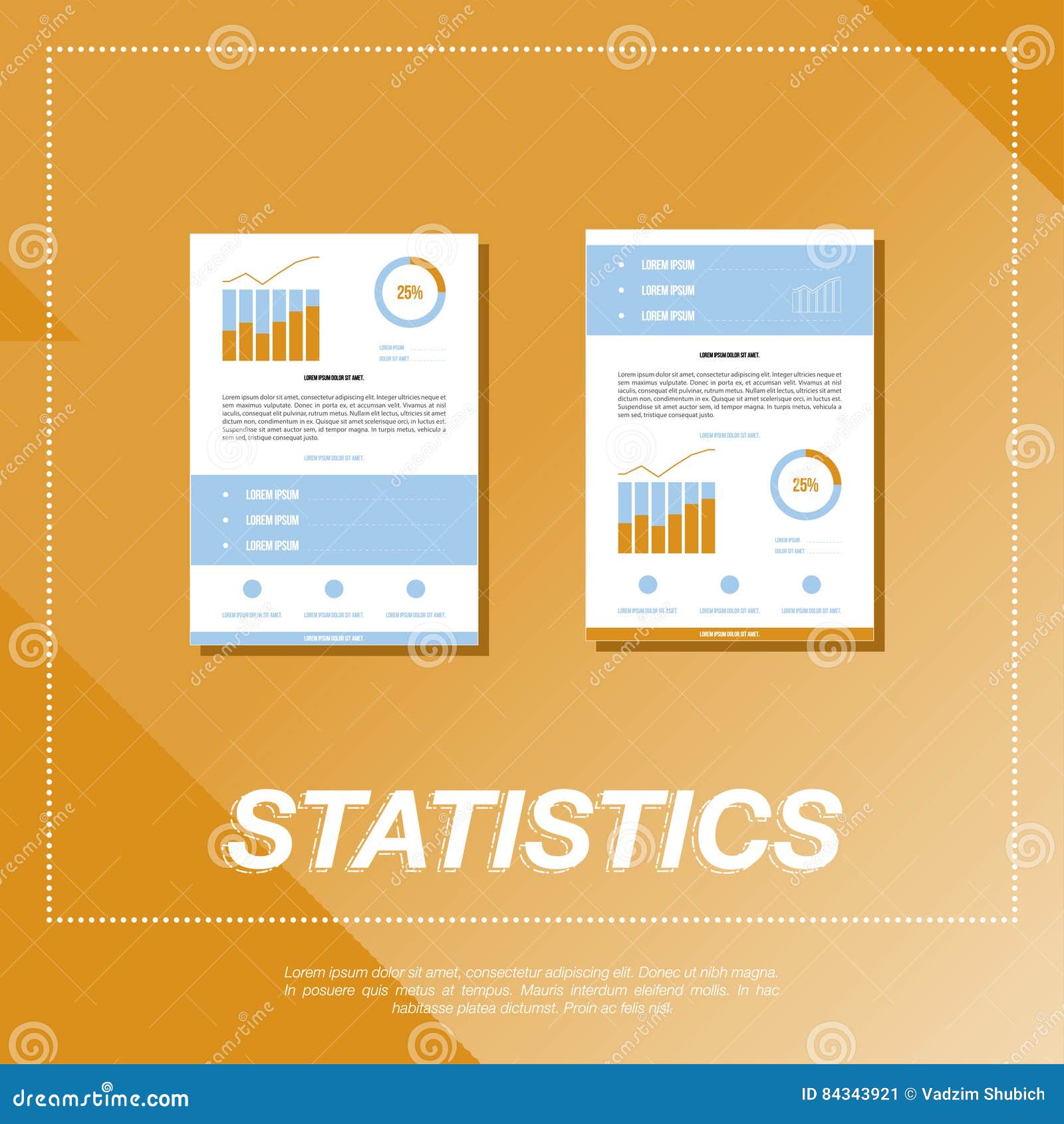 Business Graphics and Statistics. Stock Illustration - Illustration of ...