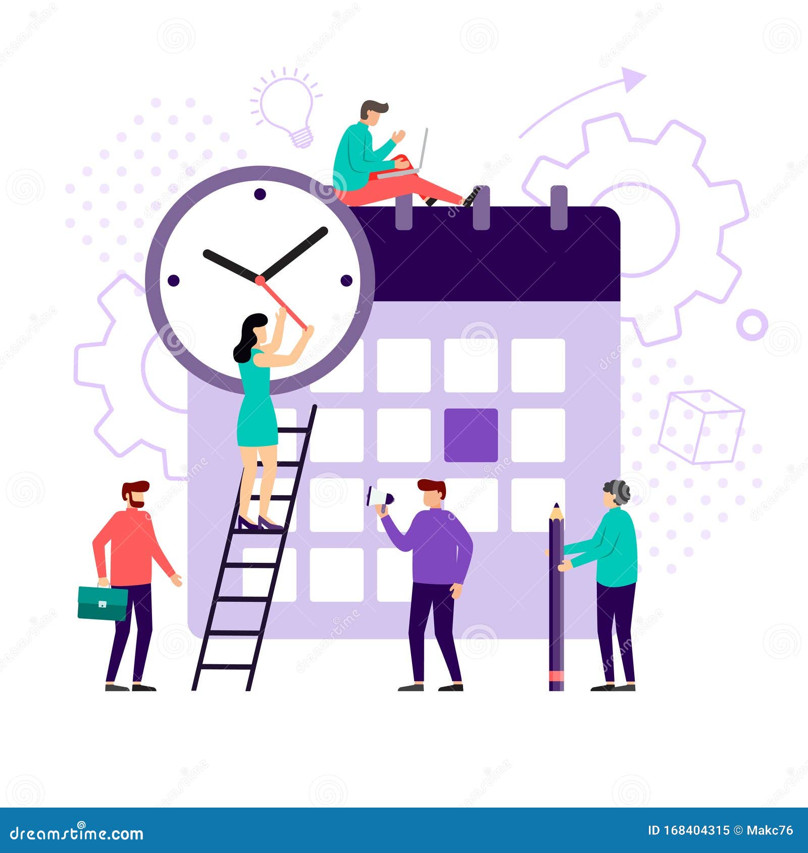 Business Graphics Tasks Scheduling on a Week Stock Vector ...