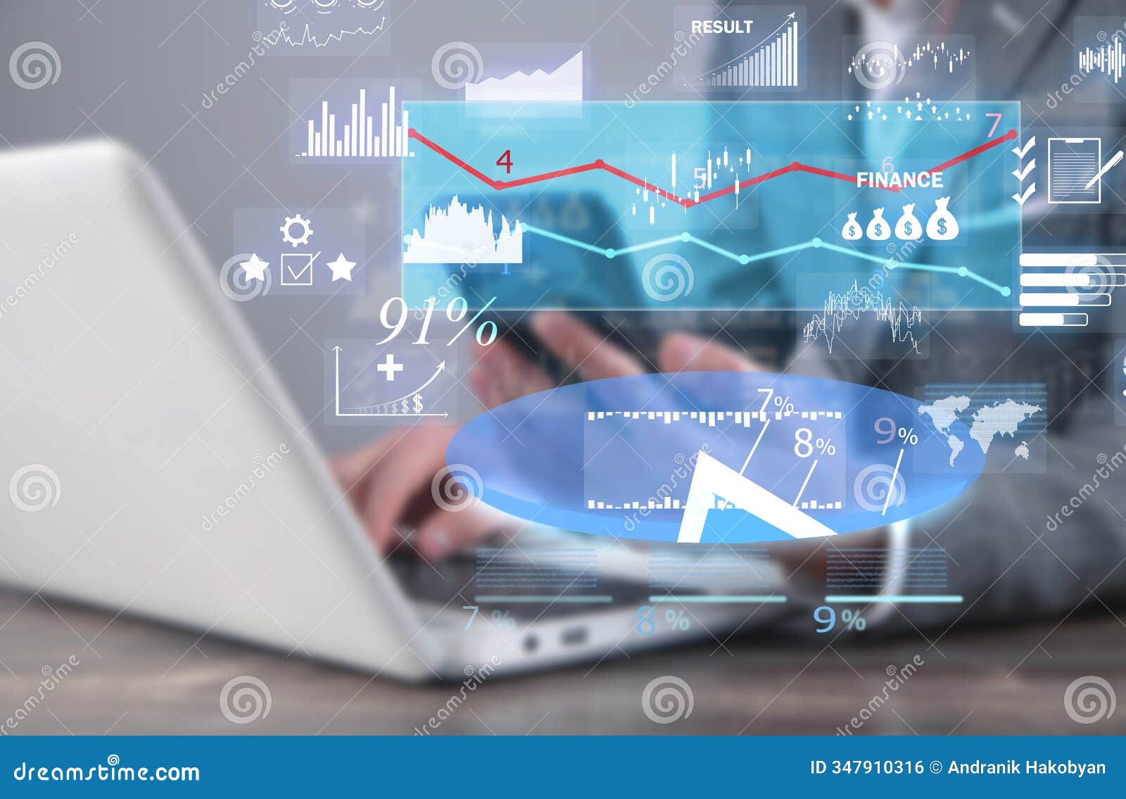 Business Graphs and Charts. Financial Growth Charts Stock Illustration ...