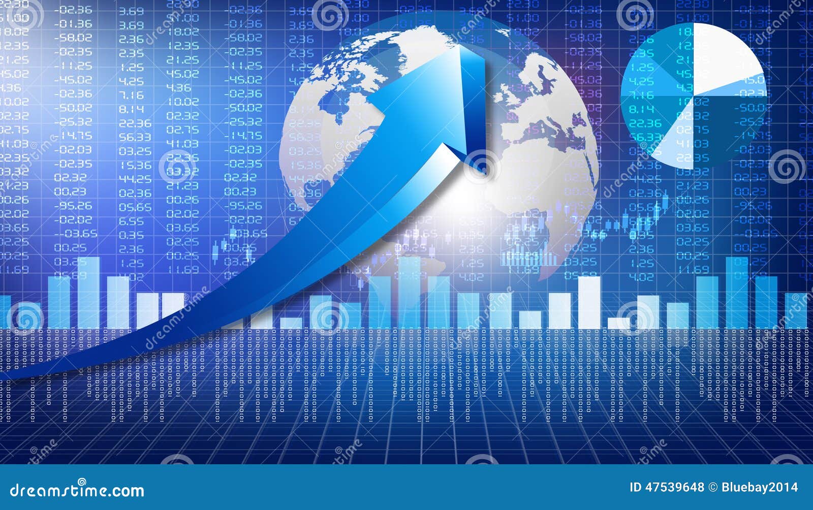 Business graphs stock illustration. Illustration of exchange - 47539648