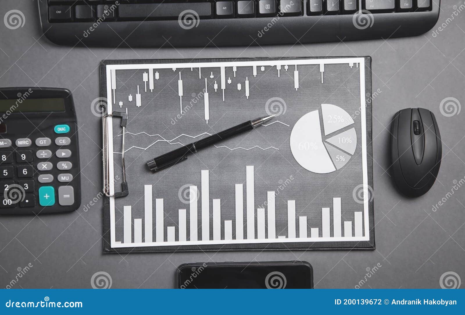 Business Graphs and Business Objects. Accounting Stock Photo - Image of ...