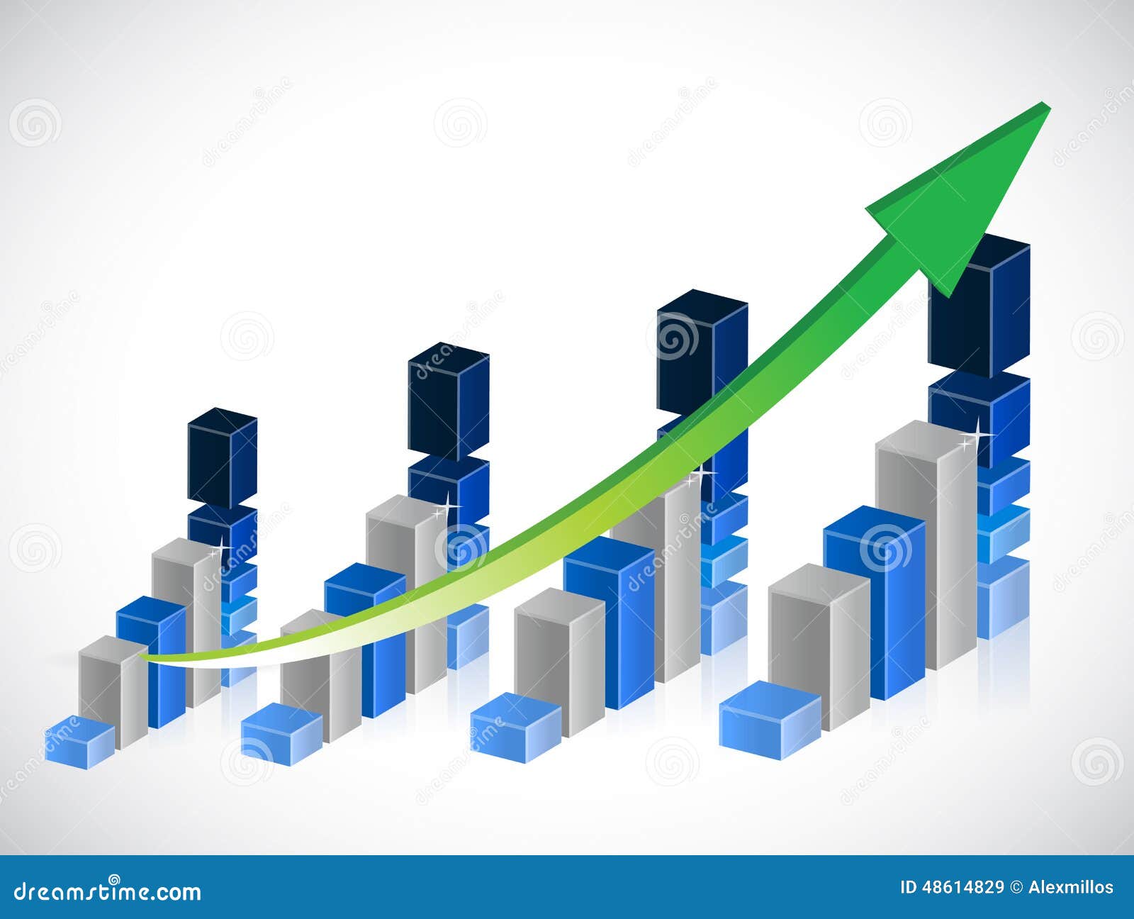 Business Graphs Set. Illustration Design Stock Illustration ...