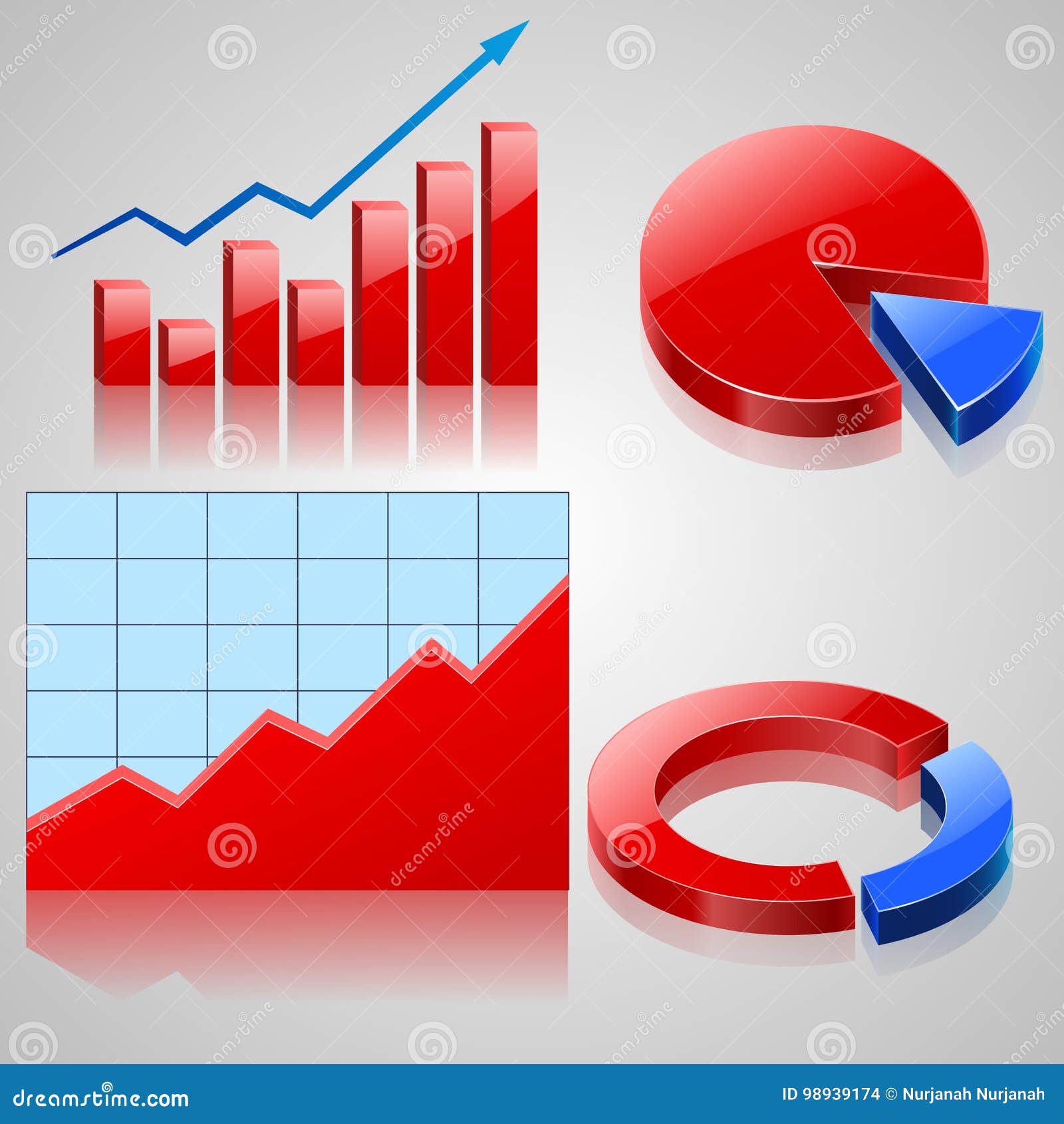 Business Graphs Statistics. Stock Vector - Illustration of data ...