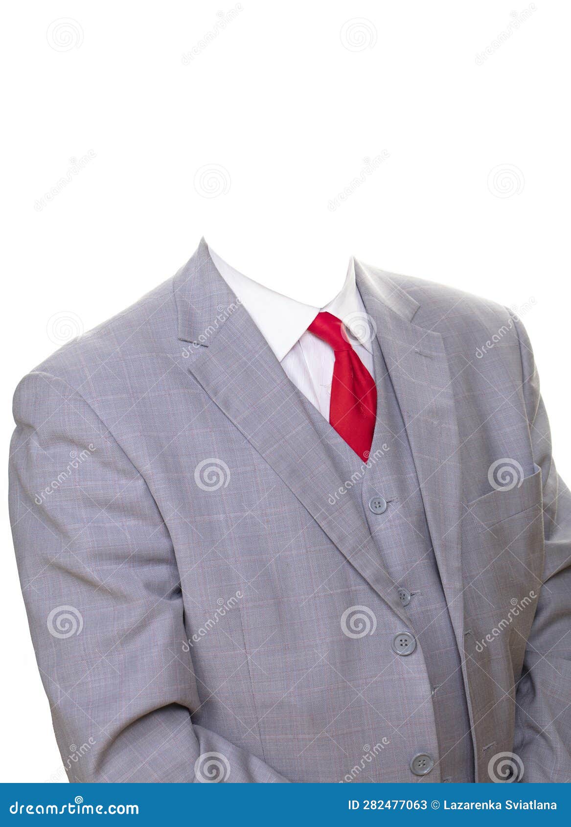 Business Gray Classic Suit without Head Stock Image - Image of head ...