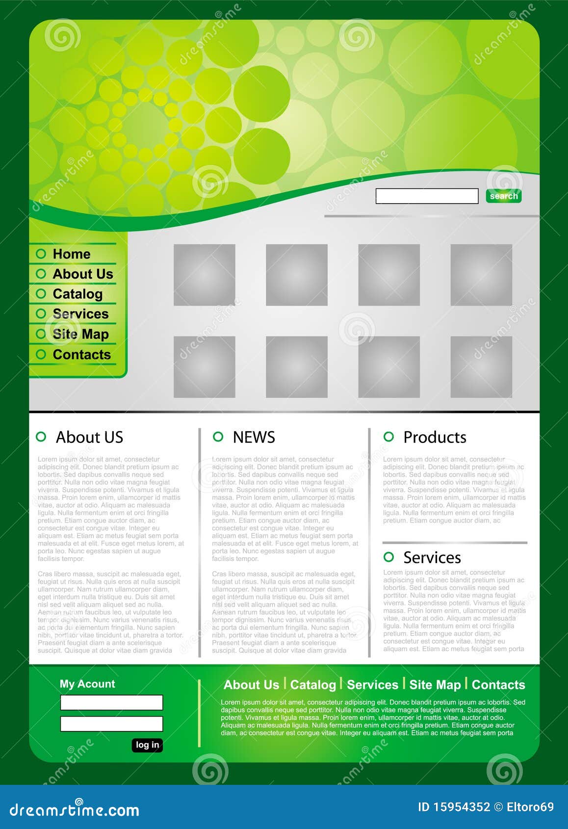 Business Green Web Template Stock Vector - Illustration of arrow ...