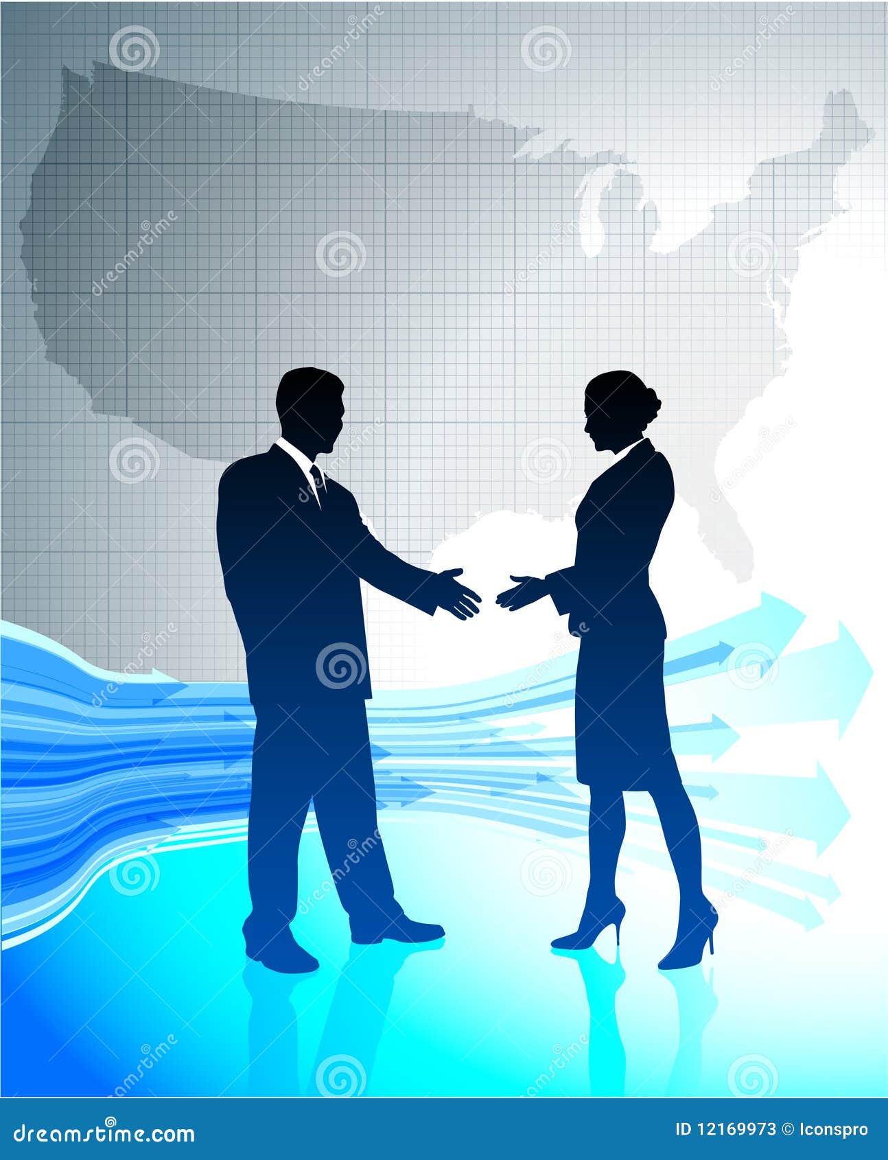 Business Greeting People. Office Employees Greet With Gestures ...