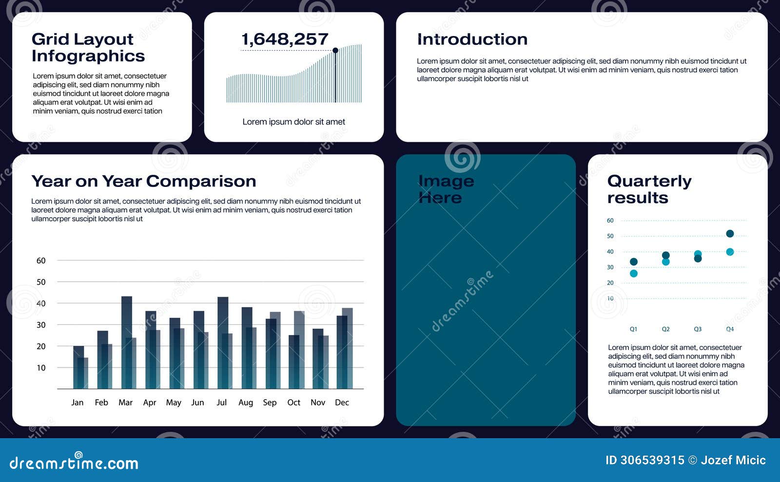 Business Grid Layout Ui Infographics Template with Data Charts and ... Business Grid Layout Ui Infographics Template with Data Charts and ...