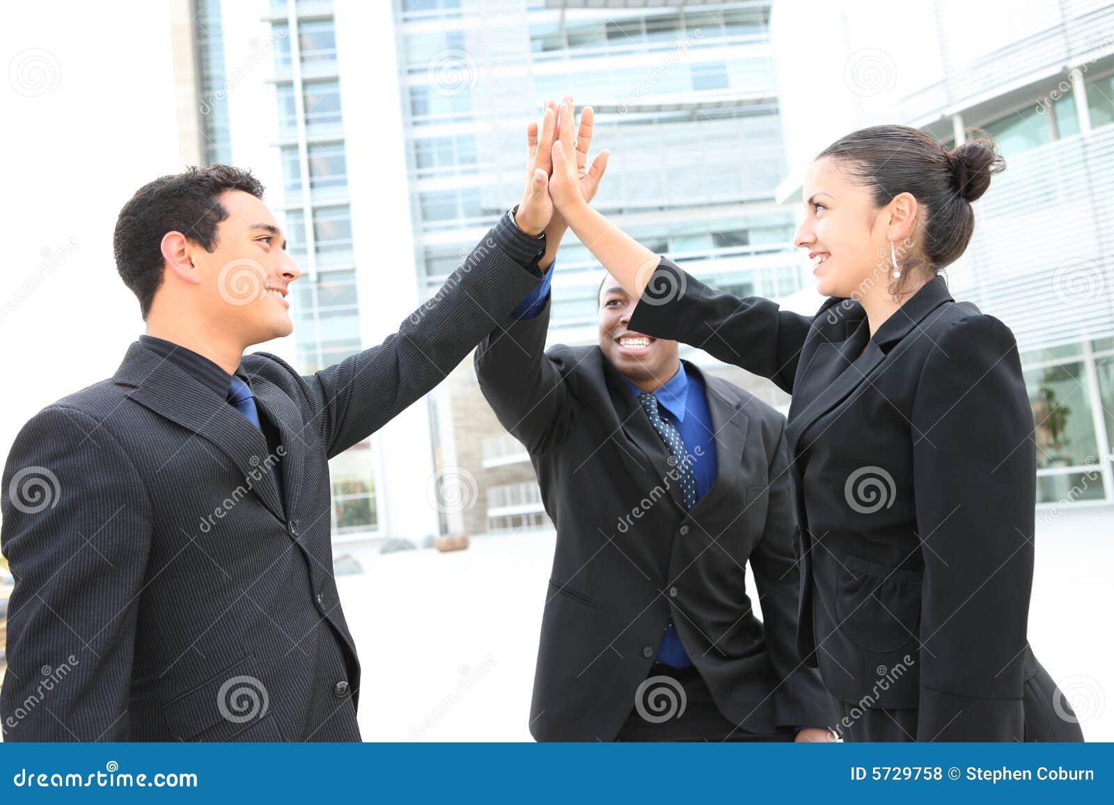 Business Group Celebrating a Success Stock Photo - Image of business ...
