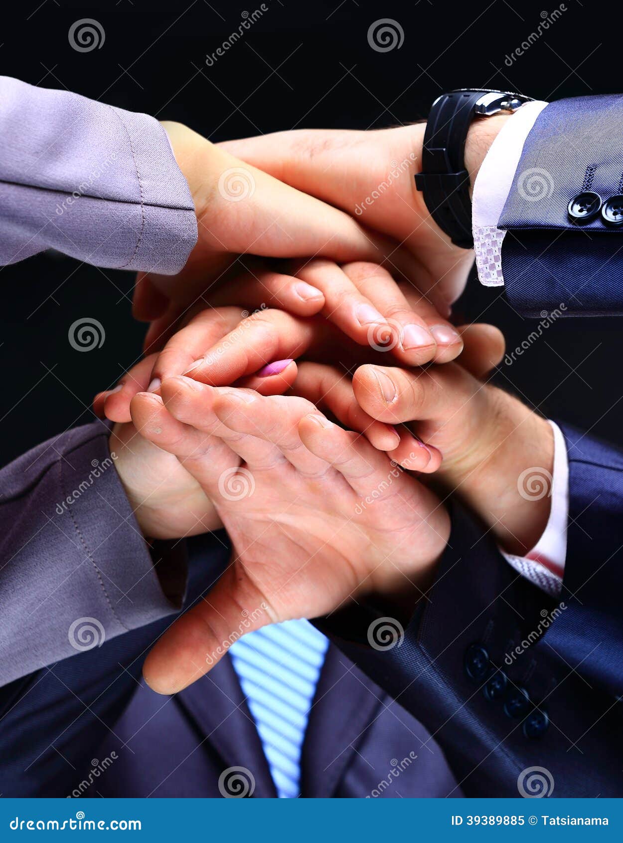 Business Group with Hands Together Stock Image - Image of entrepreneurs ...