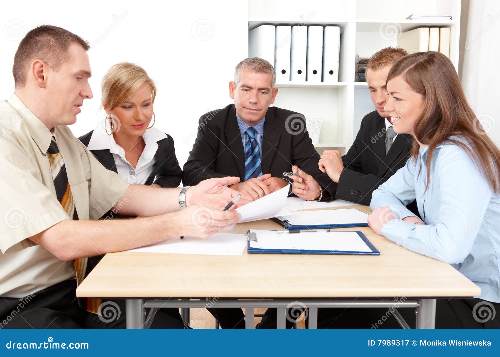 Business Group at the Meeting Stock Image - Image of executive ...