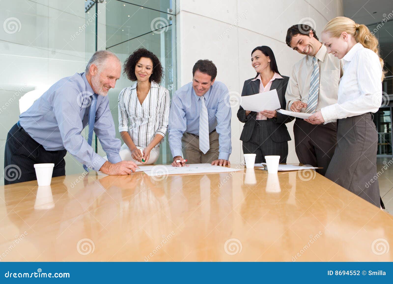 Business group meeting stock photo. Image of happy, genuine - 8694552