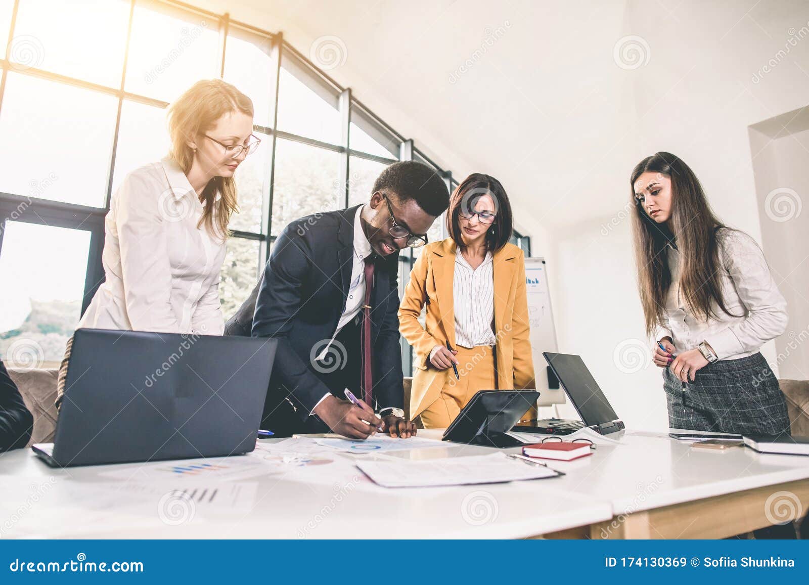 Business Group Meeting Discussion Strategy Working Concept Stock Image ...