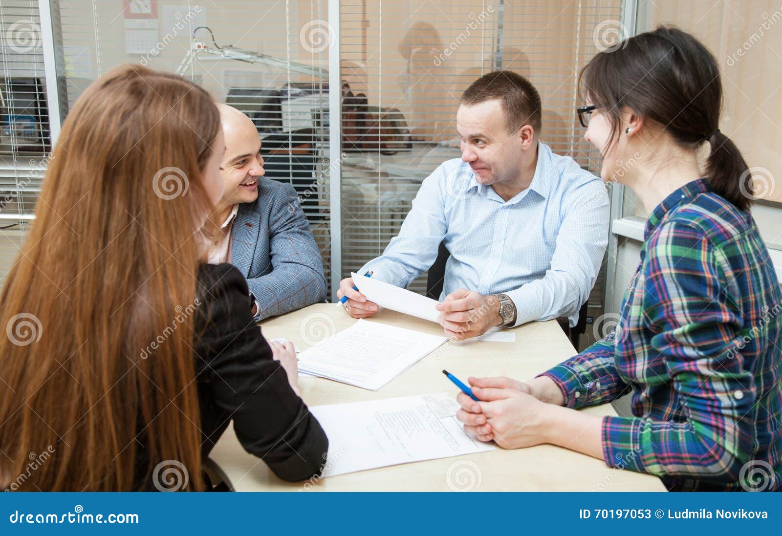 Business Group People Discussing a New Project Stock Image - Image of ...