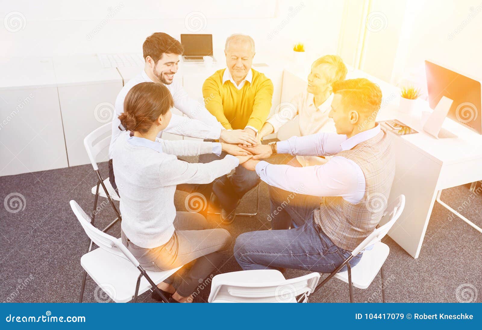 Business Group in Team Building Workshop Stock Image - Image of ...