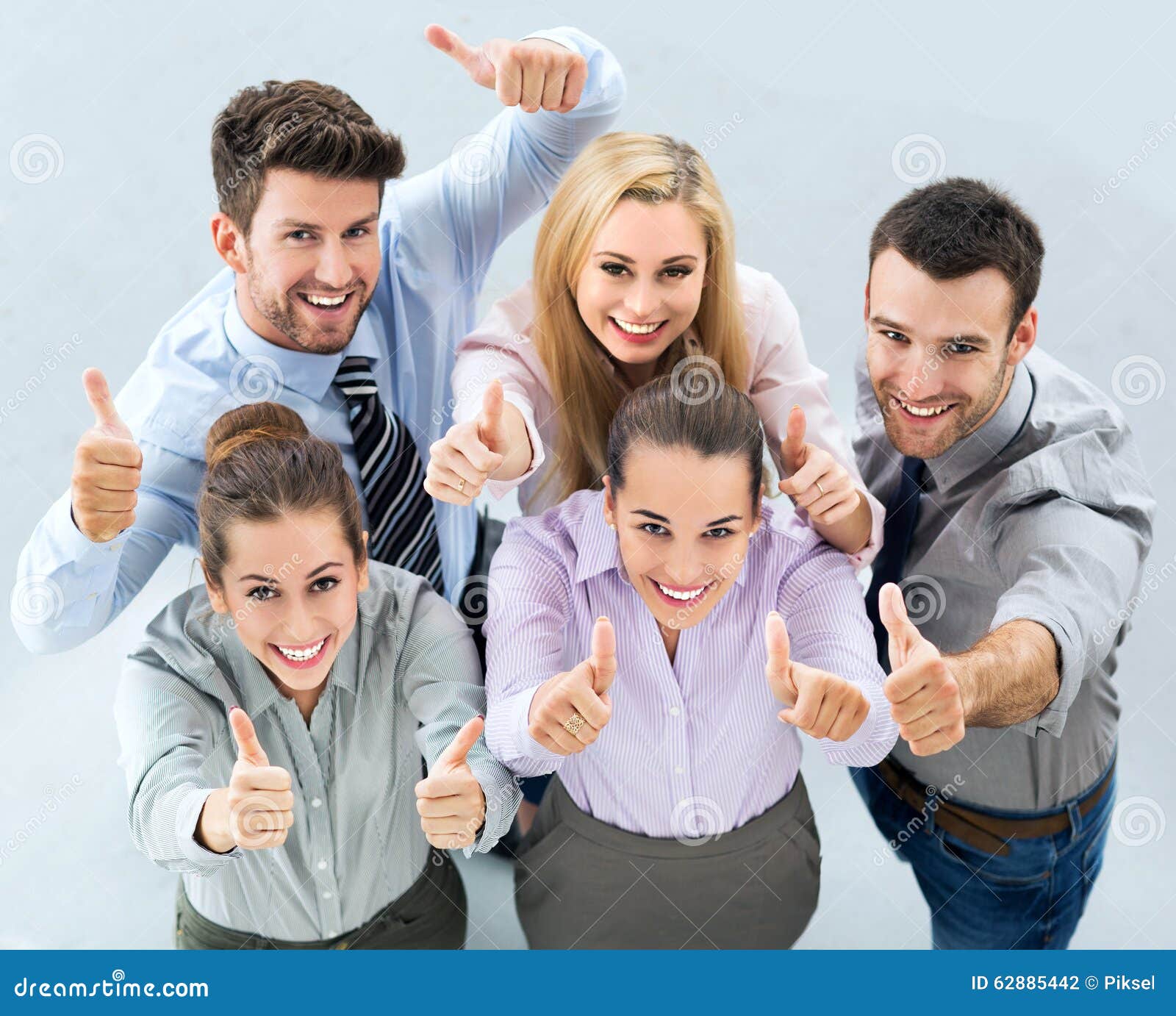 Business Group with Thumbs Up Stock Photo - Image of female, fellowship ...