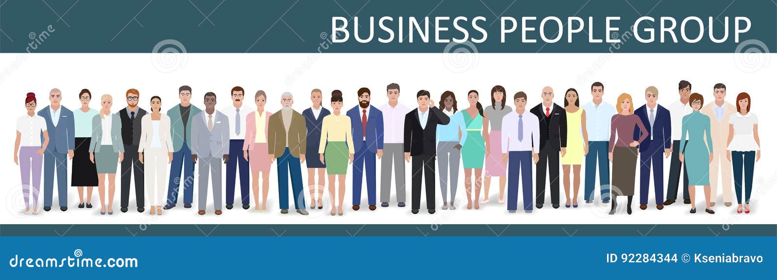 Business Group, Vector Illustration Stock Vector - Illustration of ...