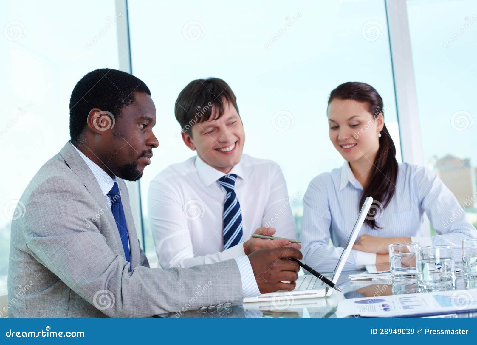Business group at work stock image. Image of briefing - 28949039