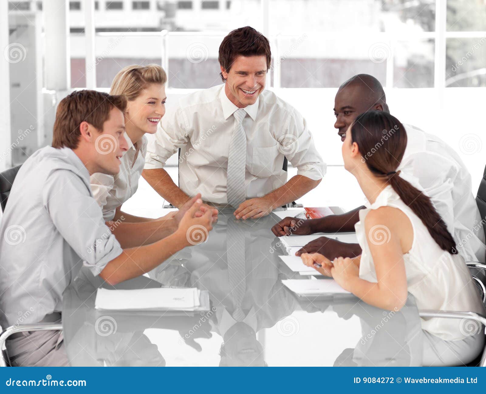 Business Group Working and Interacting Stock Photo - Image of ...