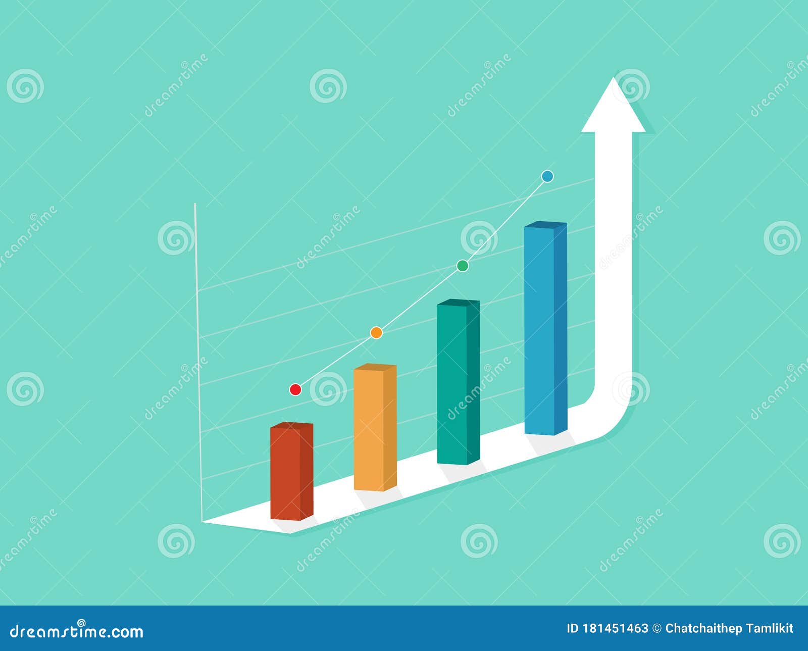 Business Growing Graph. Business Successful Concept. Vector ...