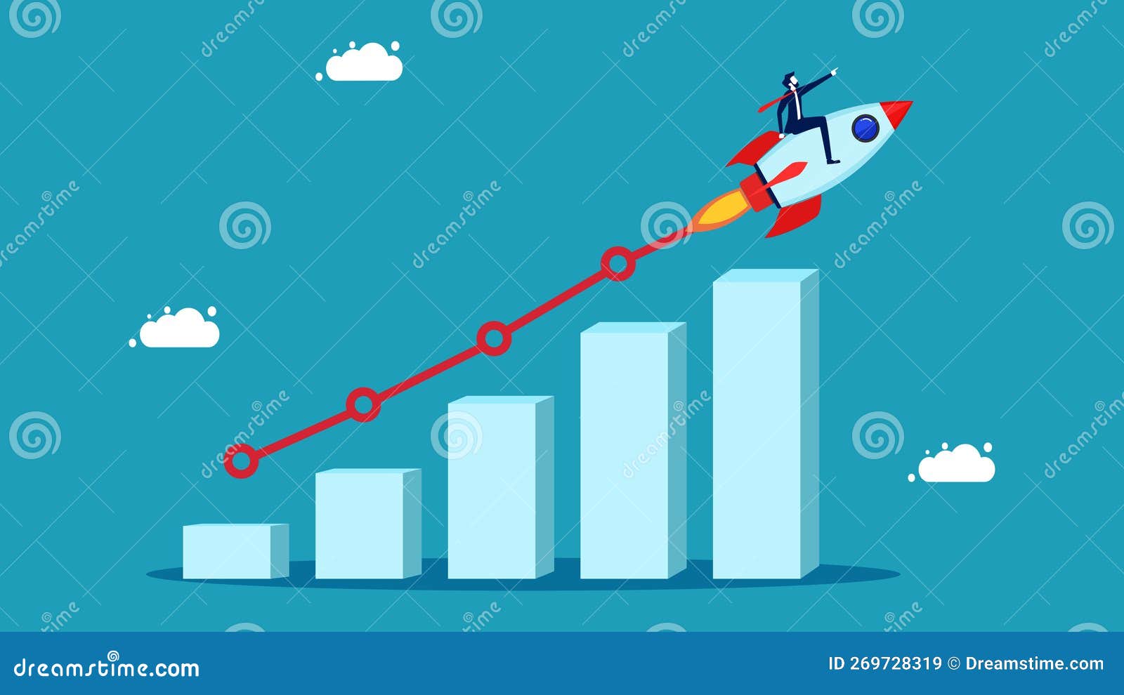 Business is Growing Rapidly. Progress or Development Concept Stock ...