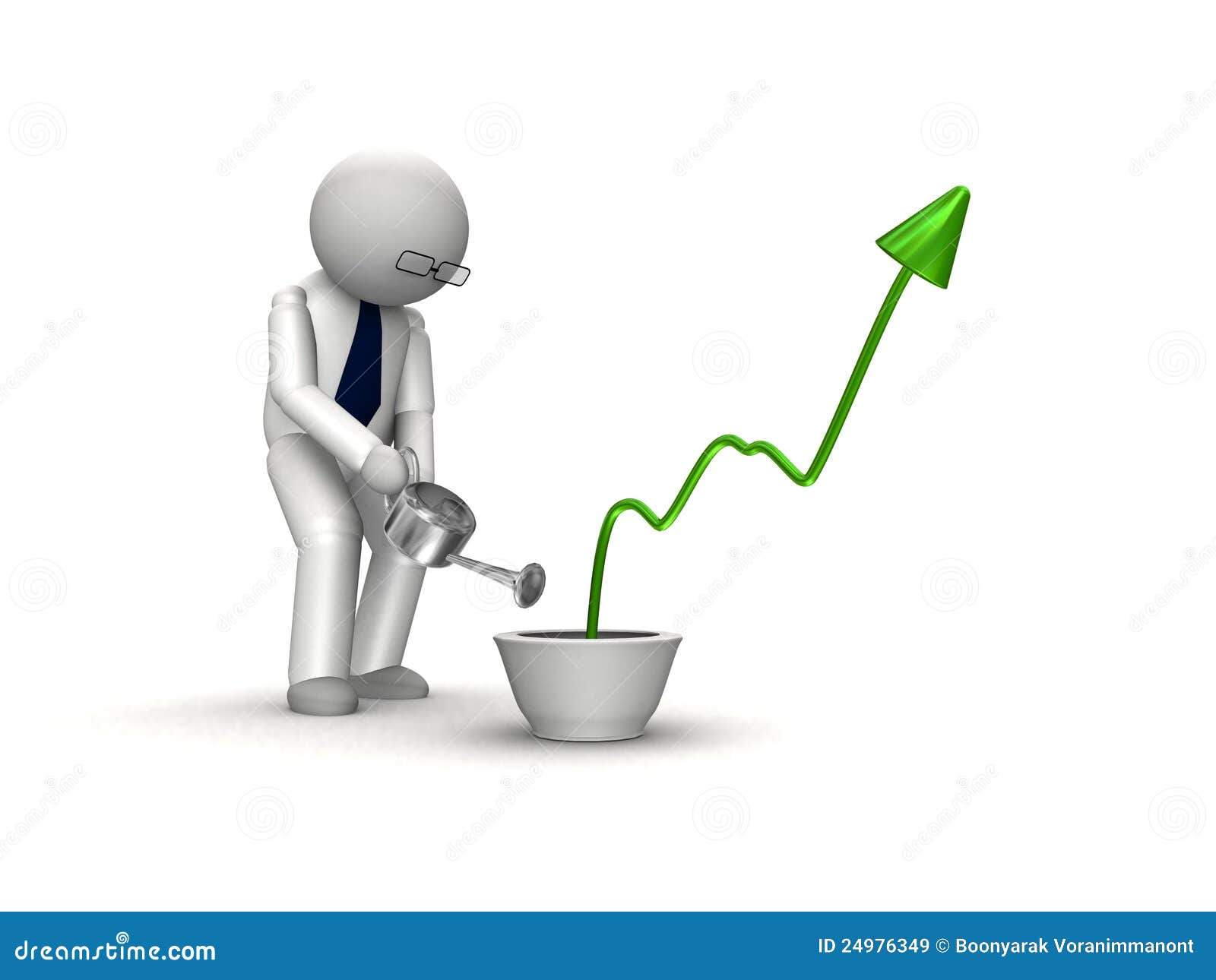 Business Growth stock illustration. Illustration of happy - 24976349