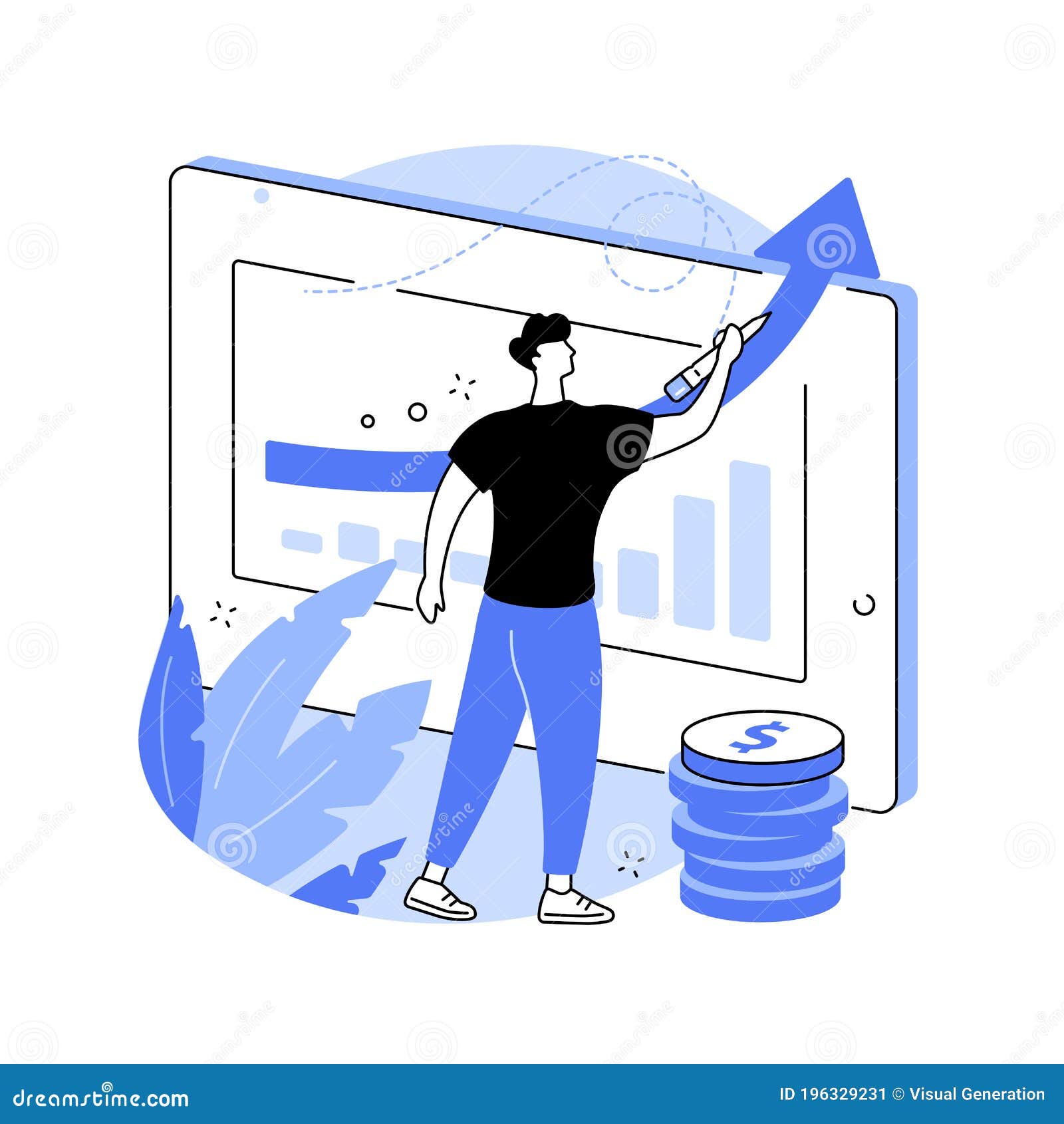 Business Growth Abstract Concept Vector Illustration. Stock Vector ...