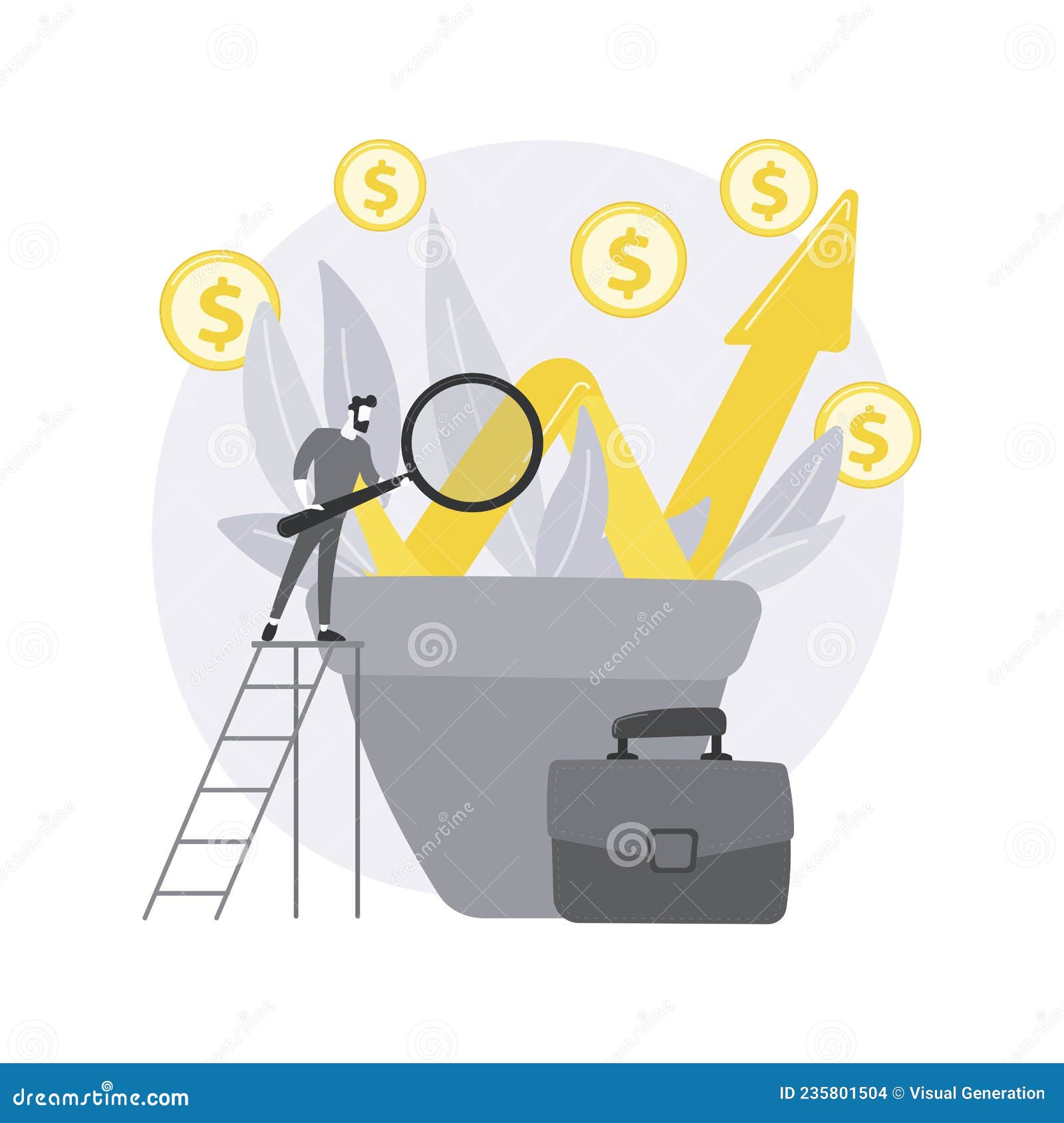 Business Growth Abstract Concept Vector Illustration. Stock Vector ...
