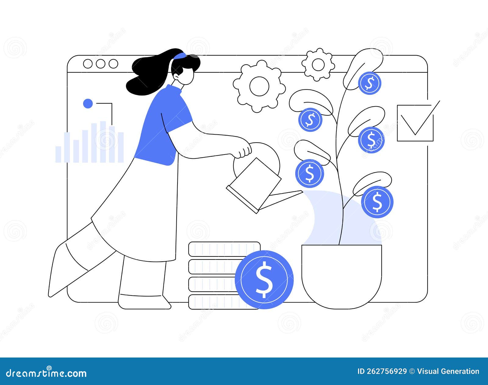 Business Growth Abstract Concept Vector Illustration. Stock Vector ...