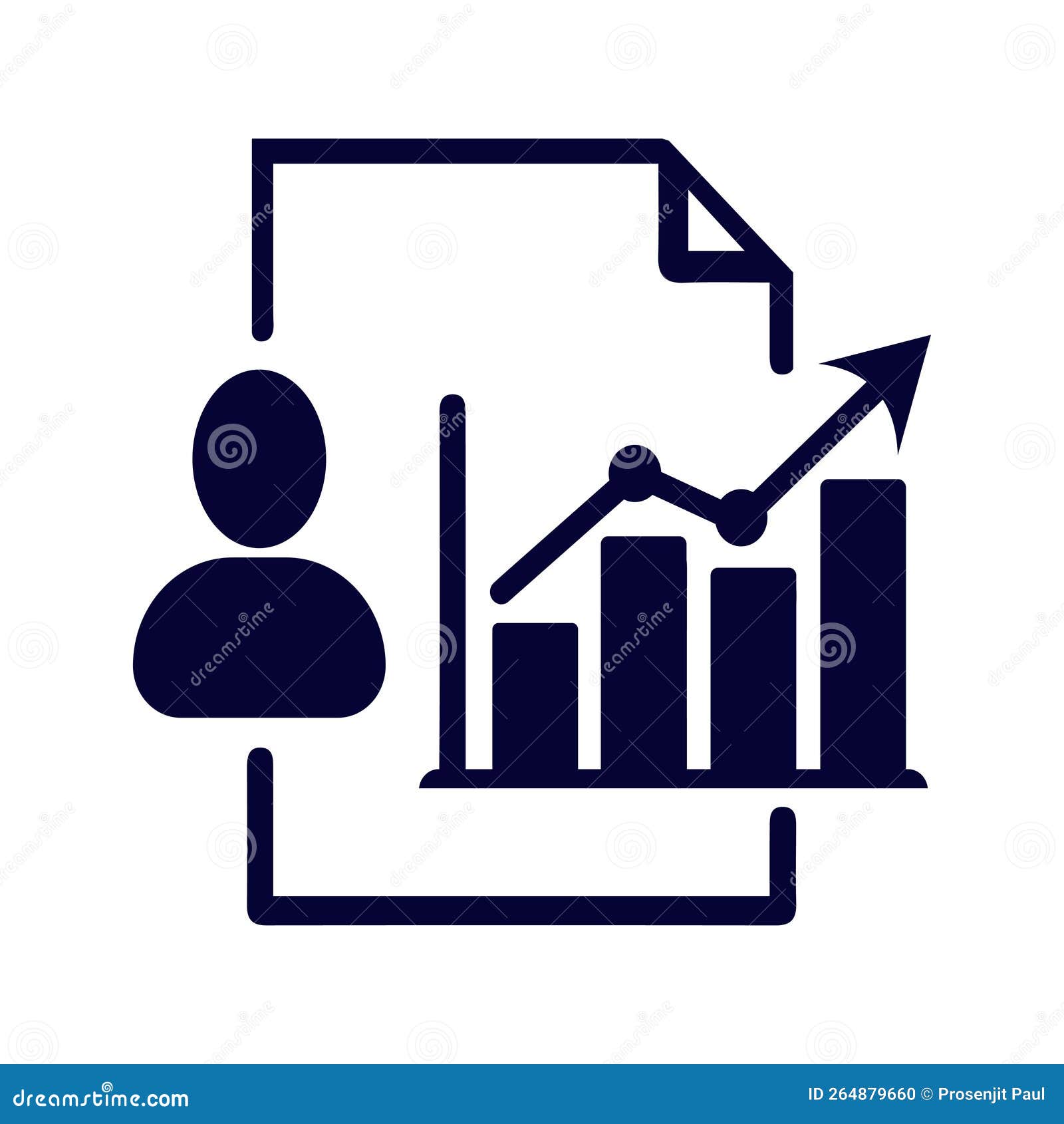 Business growth chart icon stock vector. Illustration of analysis ...
