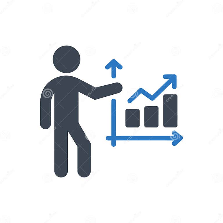 Business Growth Chart Icon stock vector. Illustration of success ...