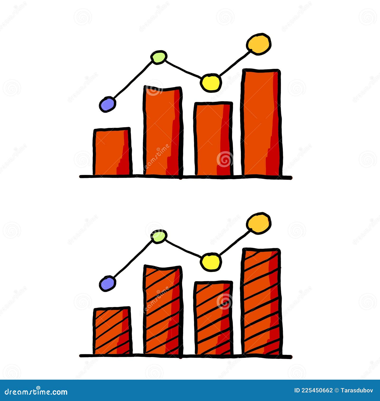 Business Growth Chart. Red Bars. Analytics and Data Analysis Stock ...