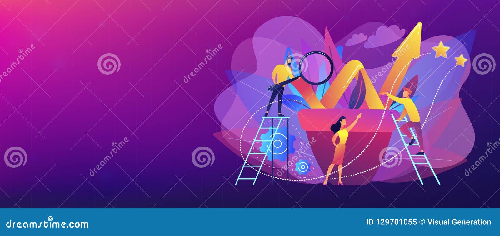 Business Growth Concept Banner Header. Stock Vector - Illustration of ...