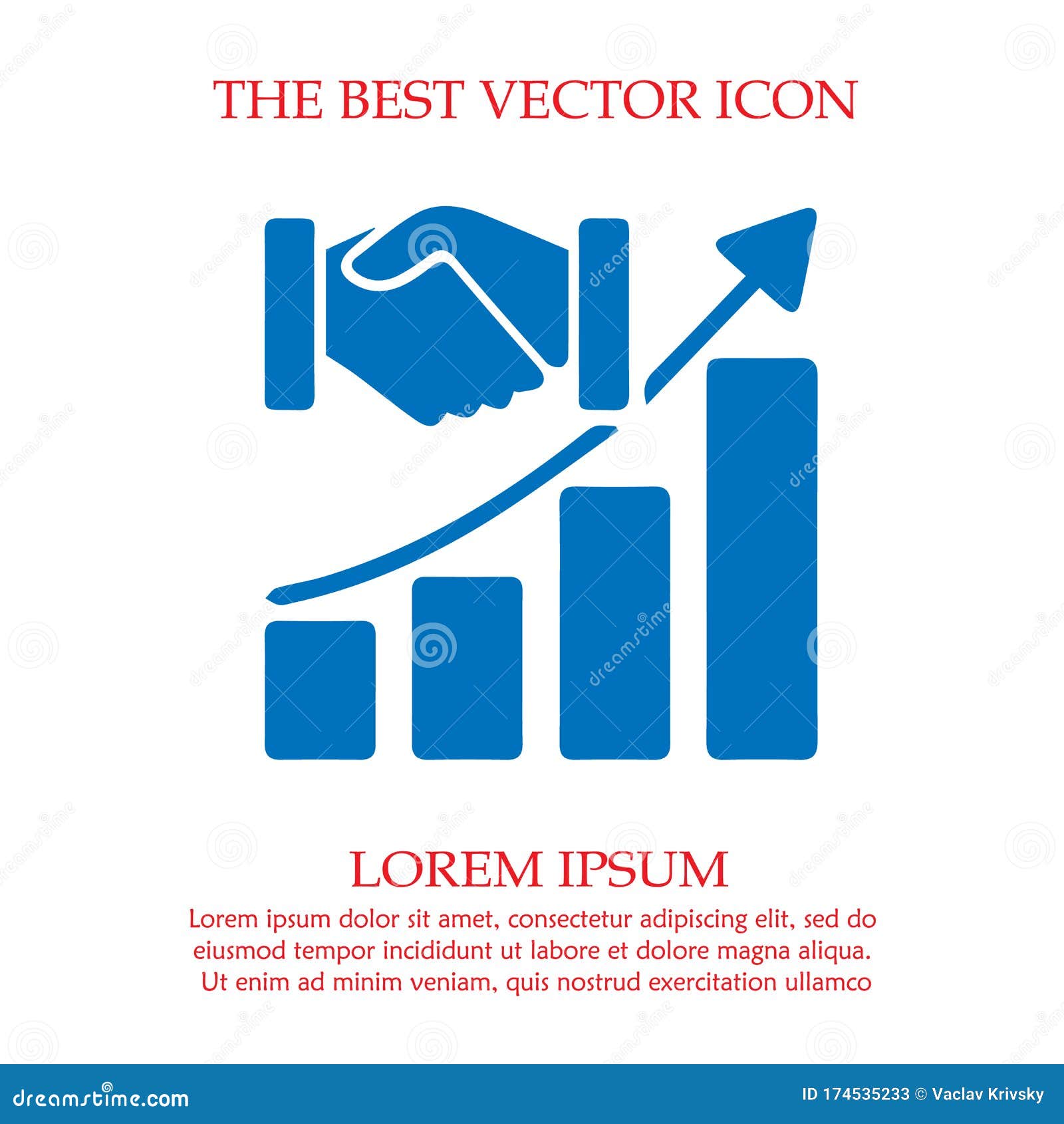 Business Growth Concept. Partnership Vector. Increase Graph Handshake ...