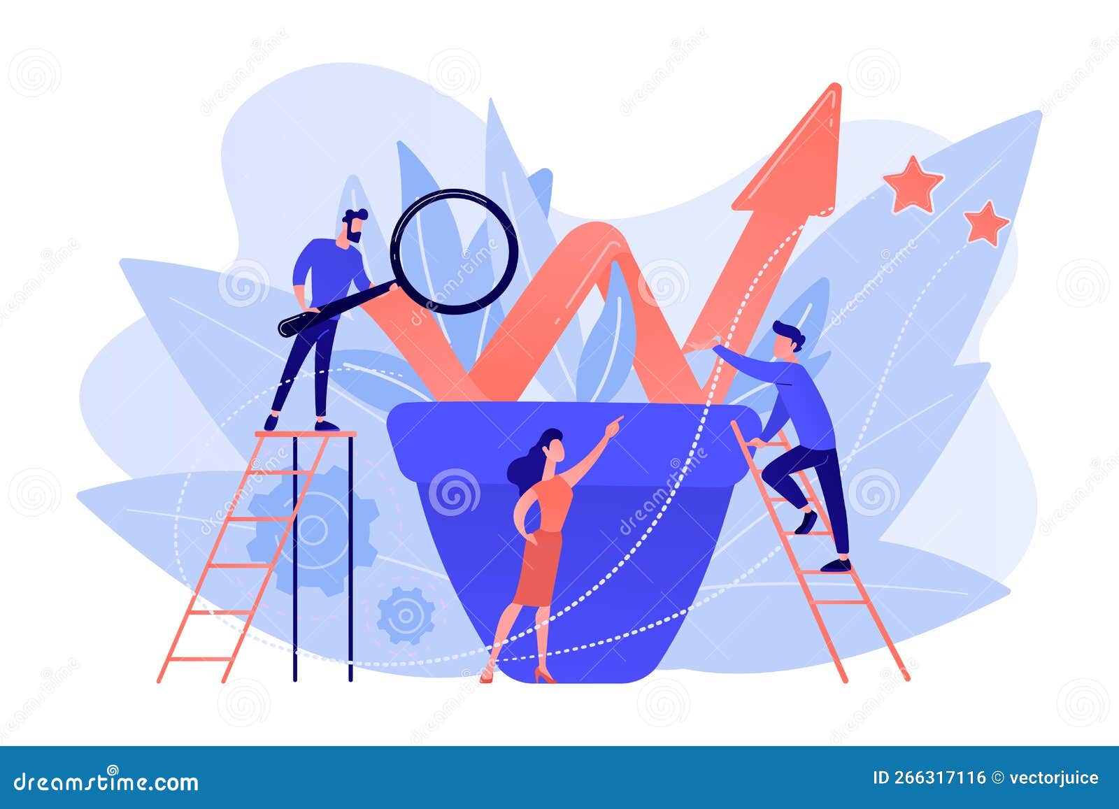 Business Growth Concept Vector Illustration Stock Vector - Illustration ...