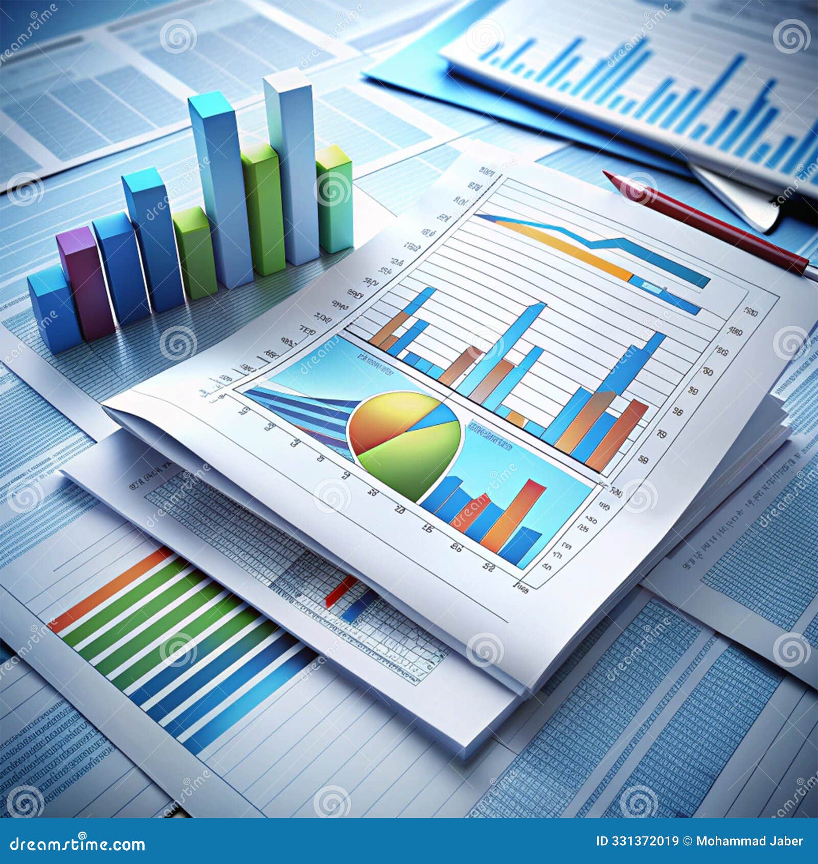 Business Growth Concept Visualizing Financial Reports for Effective ...