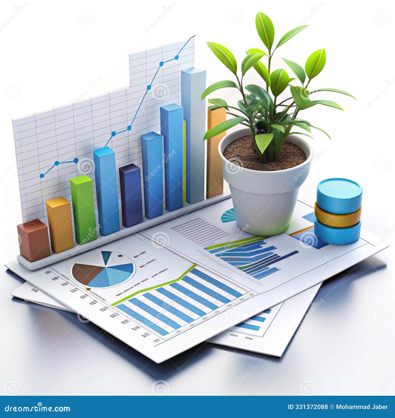 Business Growth Concept Visualizing Financial Reports for Effective ...