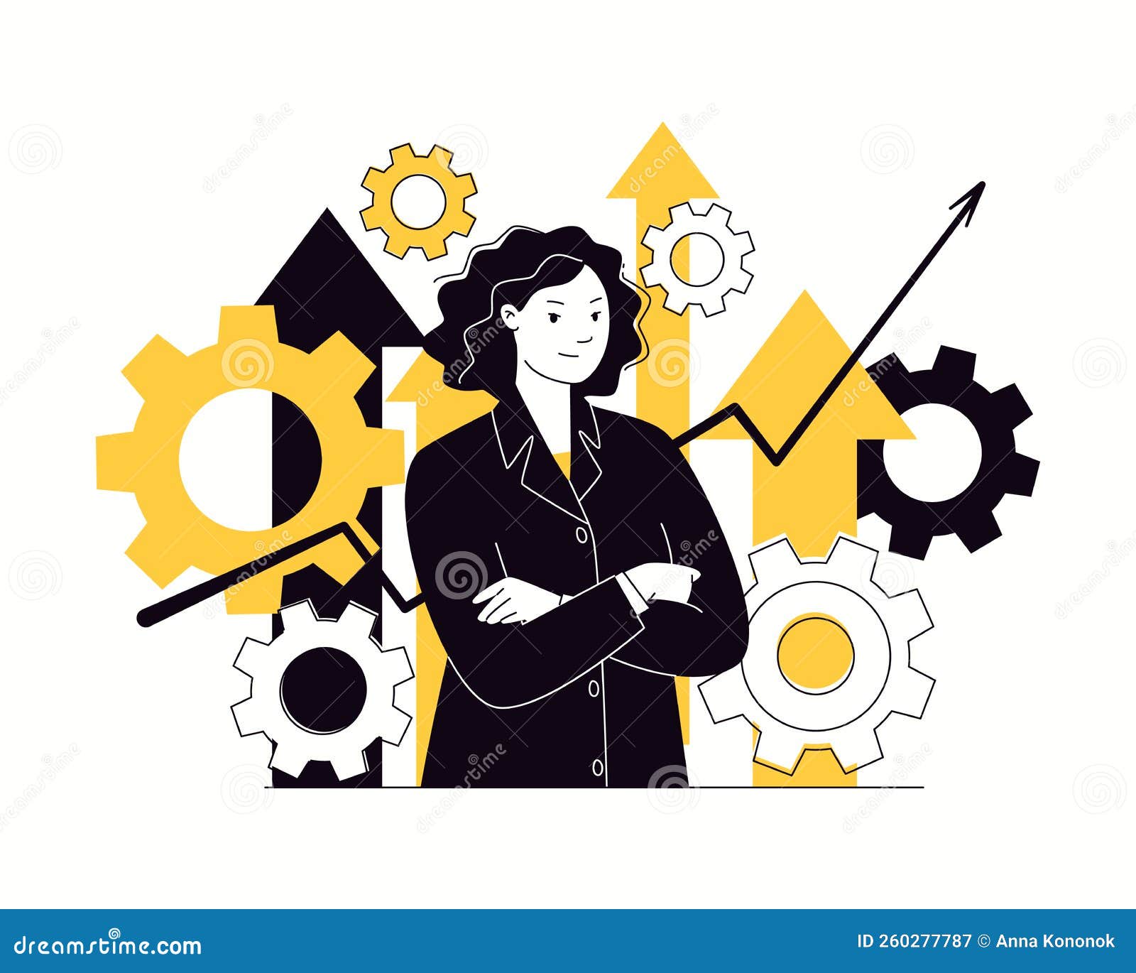 Business Growth and Development. Stock Illustration - Illustration of ...