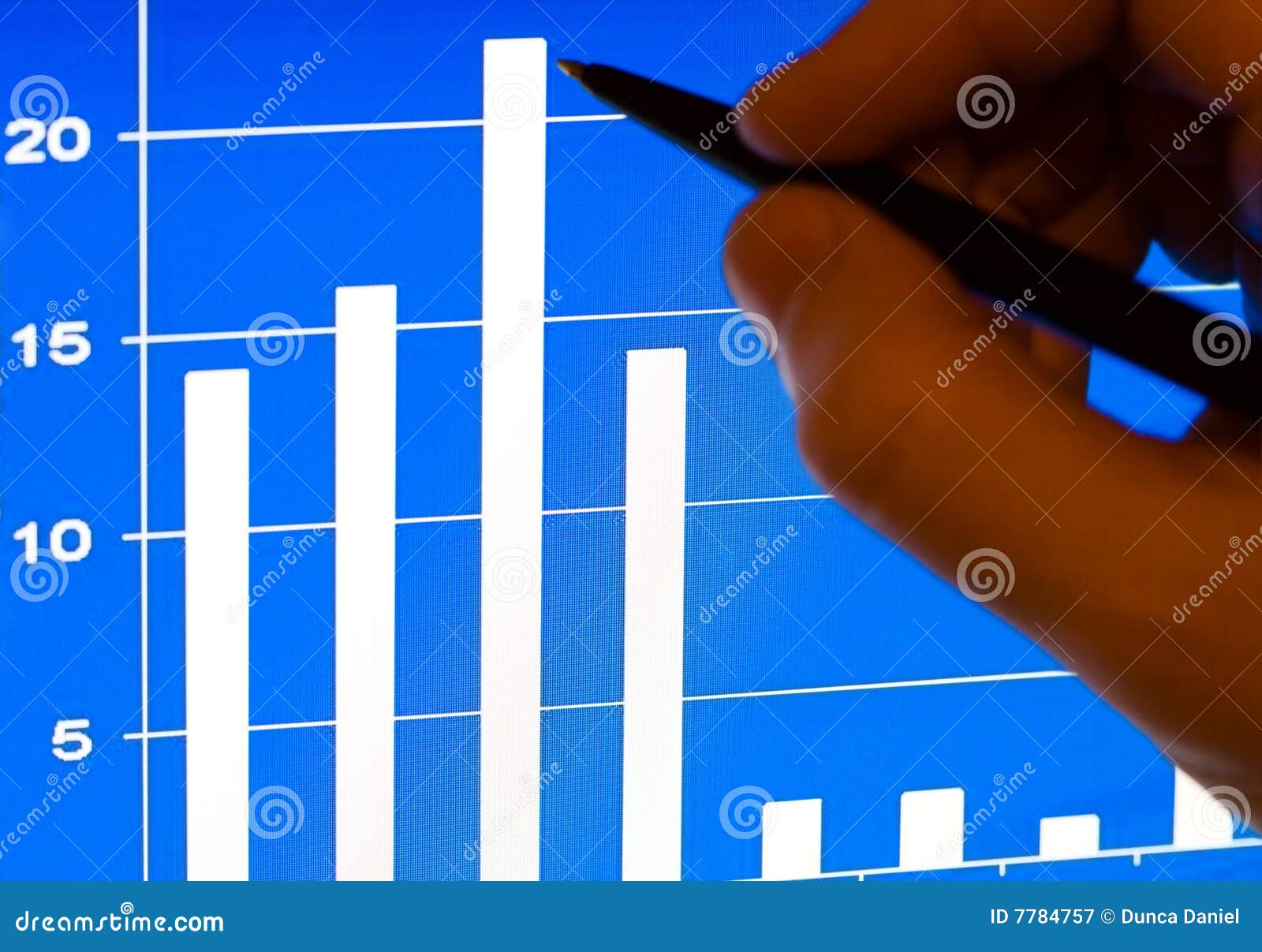 Business Growth - Financial Stats on Laptop Lcd Stock Image - Image of ...