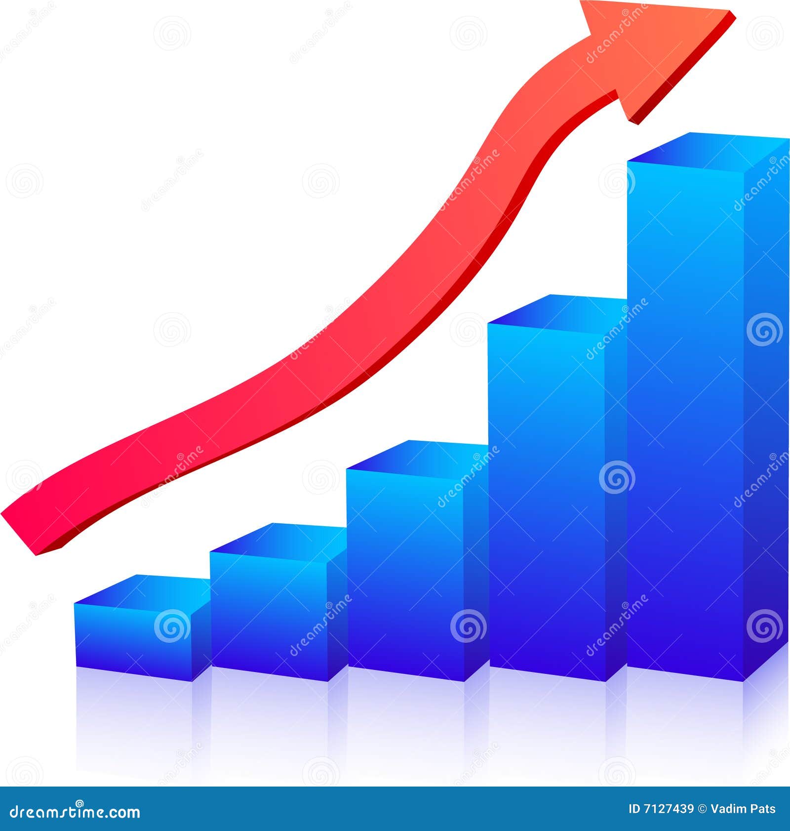 Business growth graph stock vector. Illustration of moving - 7127439