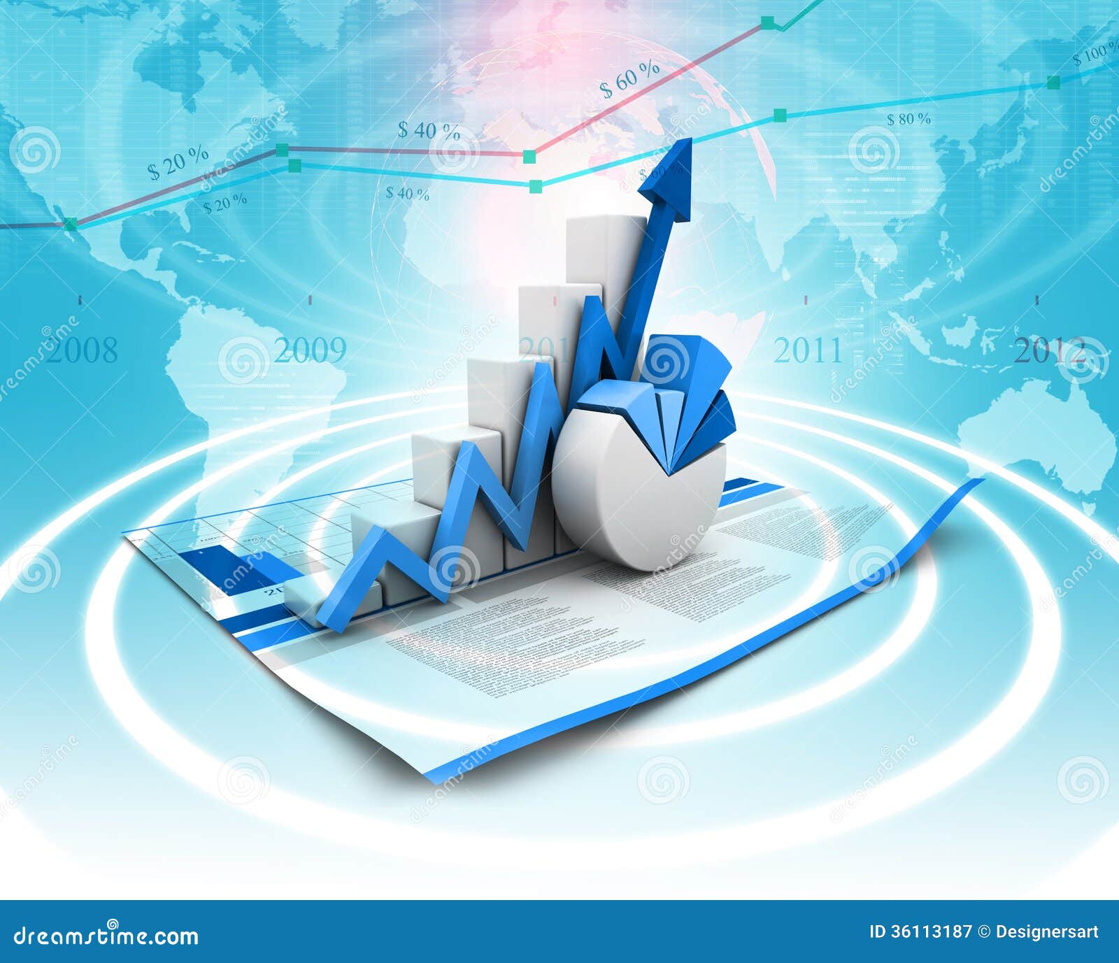 Business growth graph stock illustration. Illustration of financial ...