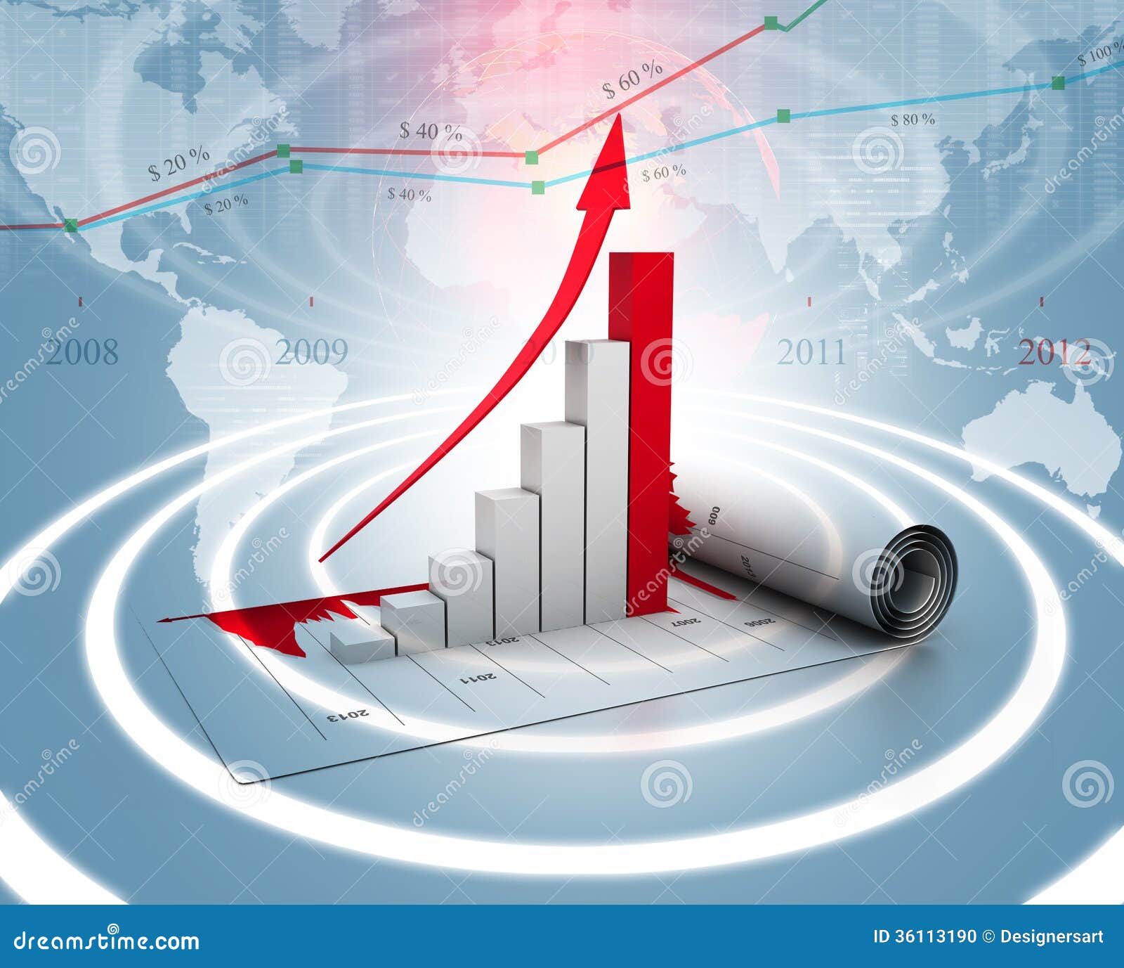 Business growth graph stock illustration. Illustration of goal - 36113190