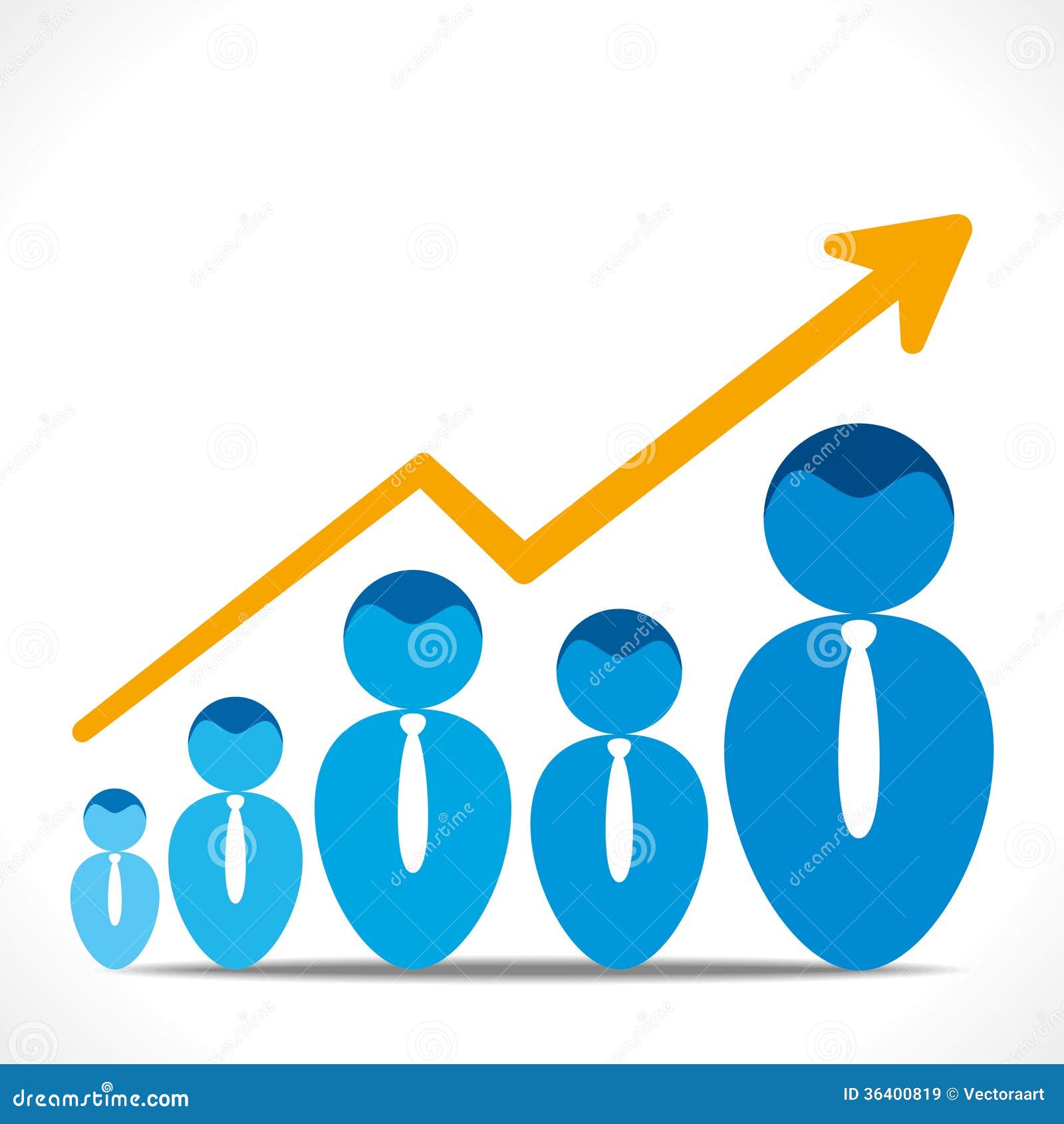 Business growth graph stock vector. Illustration of isolated - 36400819