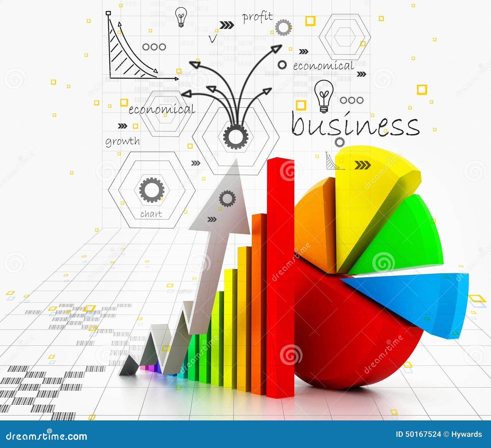 Business growth graph stock illustration. Illustration of competition ...