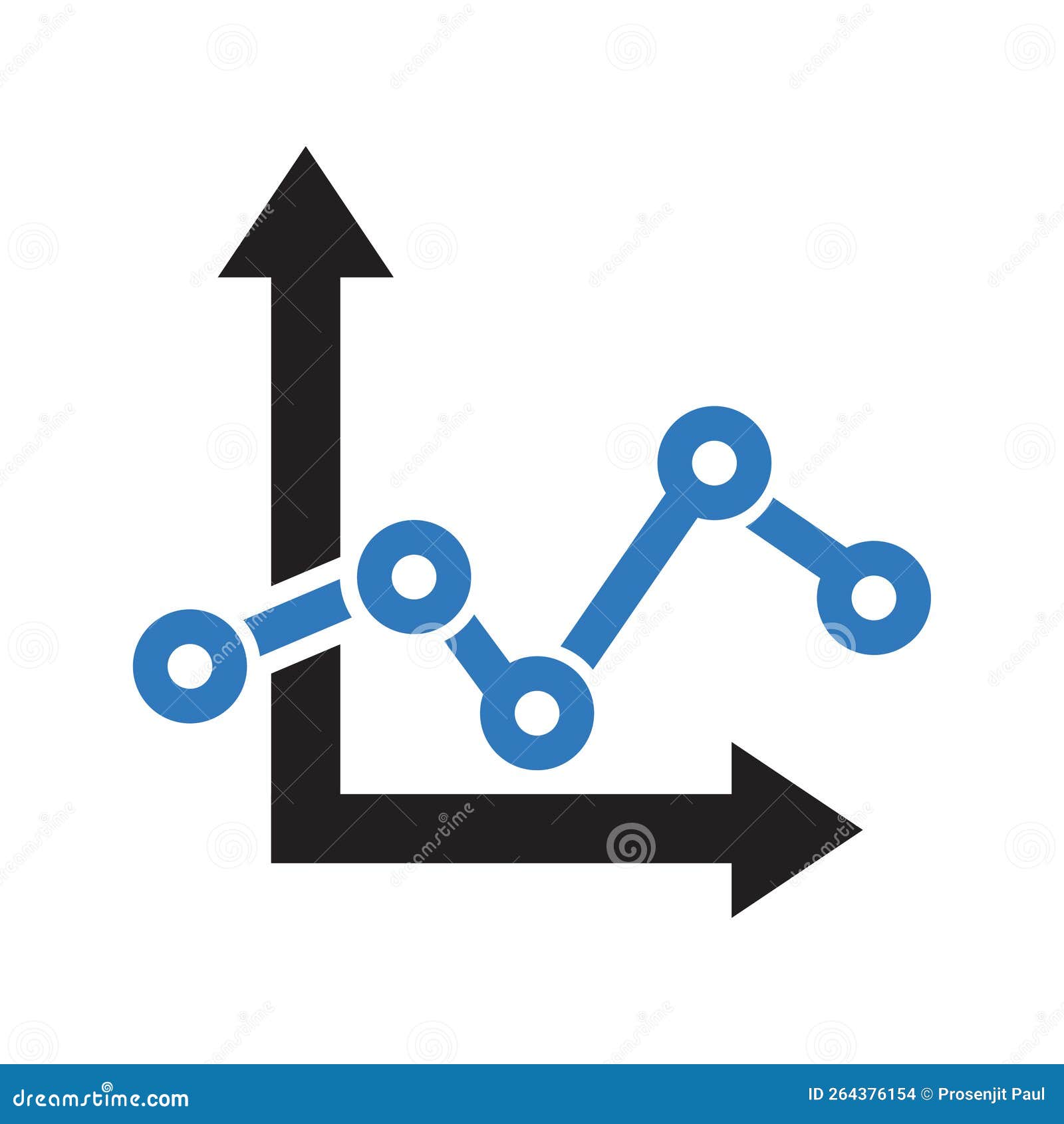 Business growth graph icon stock vector. Illustration of vector - 264376154